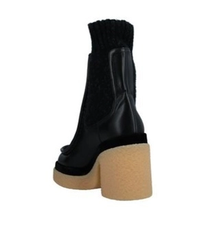 Chloé Round-toe Block-heel Knit Shoes