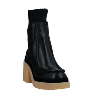 Chloé Round-toe Block-heel Knit Shoes