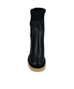 Chloé Round-toe Block-heel Knit Shoes