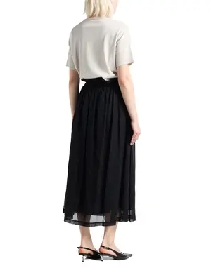Brunello Cucinelli Solid Color Umbrella Skirt
