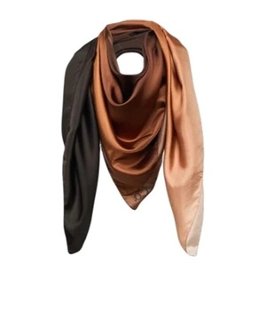 MAXCO. Satin Silk Scarf - Brown
