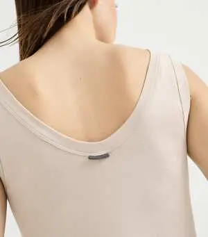 Brunello Cucinelli Stretch-cotton Ribbed Tank Top