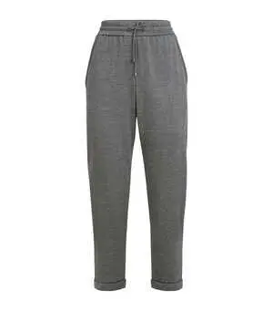 Brunello Cucinelli Cotton-silk Drawstring Trousers