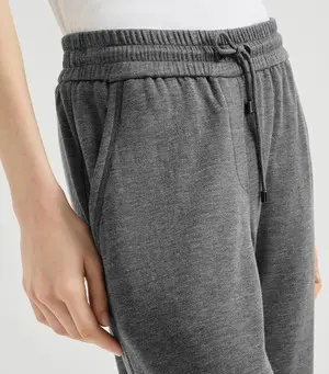 Brunello Cucinelli Cotton-silk Drawstring Trousers
