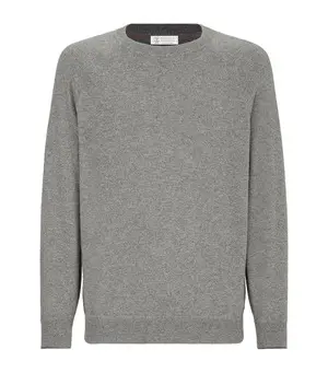 Brunello Cucinelli Cashmere Crew-neck Sweatshirt - Grey