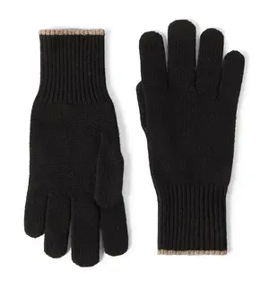 Brunello Cucinelli Cashmere Gloves - Black