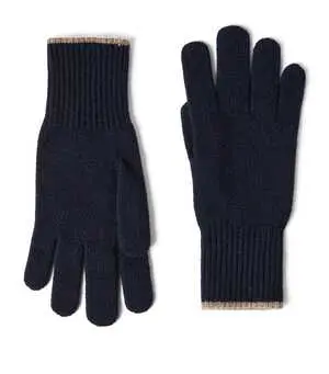 Brunello Cucinelli Cashmere Gloves - Blue
