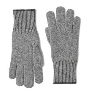 Brunello Cucinelli Cashmere Gloves - Grey