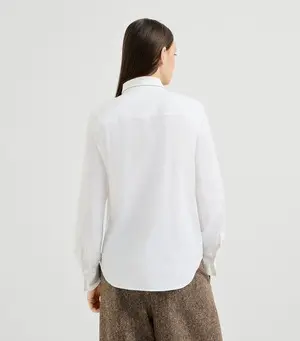 Brunello Cucinelli Stretch-cotton Poplin Monili Shirt