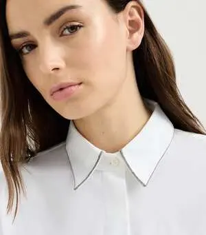 Brunello Cucinelli Stretch-cotton Poplin Monili Shirt