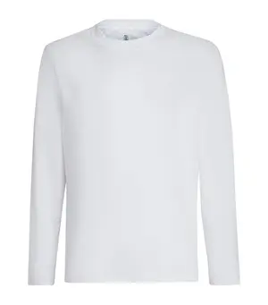 Brunello Cucinelli Cotton Long-sleeve T-shirt - White