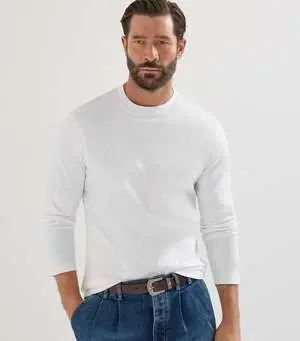 Brunello Cucinelli Cotton Long-sleeve T-shirt - White