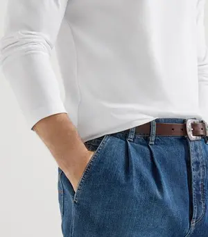 Brunello Cucinelli Cotton Long-sleeve T-shirt - White