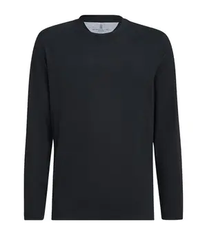 Brunello Cucinelli Cotton Long-sleeve T-shirt - Blue