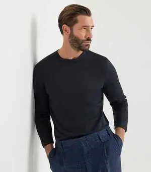 Brunello Cucinelli Cotton Long-sleeve T-shirt - Blue