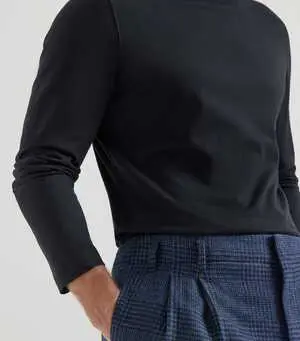 Brunello Cucinelli Cotton Long-sleeve T-shirt - Blue
