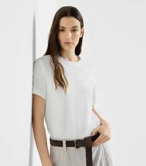 Brunello Cucinelli Cotton Monili-trim T-shirt