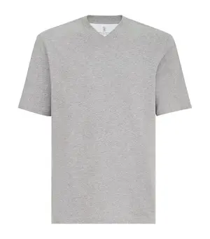 Brunello Cucinelli Cotton V-neck T-shirt