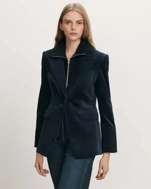 Veronica Beard Livvy Corduroy Dickey Jacket - Heritage Navy