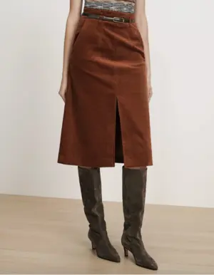 Veronica Beard Alexie Corduroy Midi Skirt