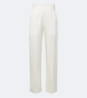 Victoria Beckham Satin Wide-leg Trousers