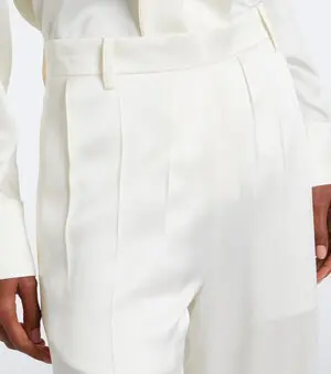 Victoria Beckham Satin Wide-leg Trousers
