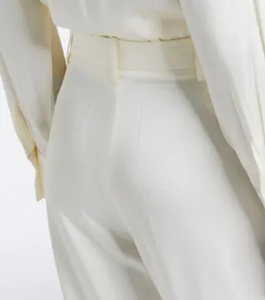 Victoria Beckham Satin Wide-leg Trousers