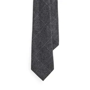Ralph Lauren Mini-tick-weave Wool-cashmere Neck Tie - Medium Grey Multi