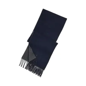Ralph Lauren Reversible Wool-cashmere Scarf - Navy/charcoal