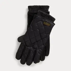 Ralph Lauren Quilted Touch Screen Field Gloves - Black