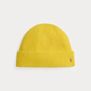 Ralph Lauren Signature Pony Wool-blend Beanie - Yellow