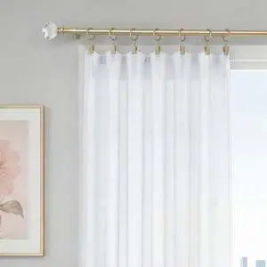 Juicy Couture Astoria 2-Piece Adjustable Curtain Rod Set Gold
