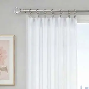 Juicy Couture Malibu 2-piece Adjustable Curtain Rod Set - Silver