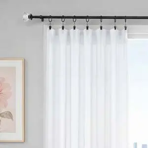 Juicy Couture Bel Air 2-piece Adjustable Curtain Rod Set - Black