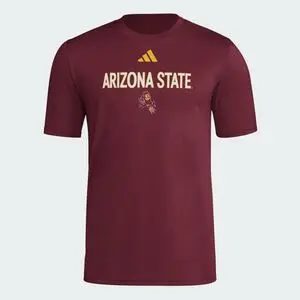Adidas Arizona State Sun Devils Short Sleeve Pregame T-shirt Team Maroon - Team Maroon / Multi