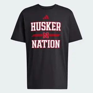 Adidas Nebraska Cornhuskers House Of Blanks T-shirt Black - Black / Multi