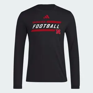 Adidas Nebraska Cornhuskers Long Sleeve T-shirt Black - Black / Multi