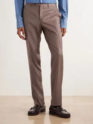 Canali Slim-fit Wool-twill Suit Trousers