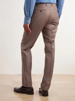 Canali Slim-fit Wool-twill Suit Trousers