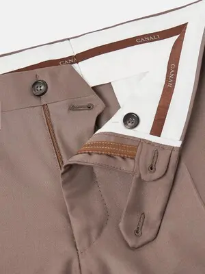 Canali Slim-fit Wool-twill Suit Trousers