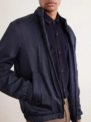 Canali Reversible Shell Bomber Jacket