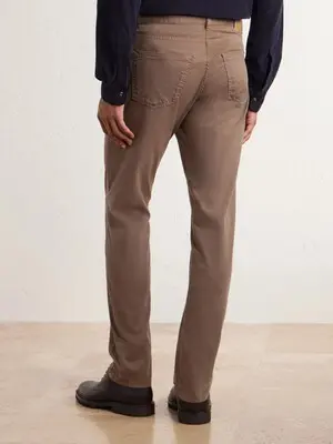 Canali Straight-leg Cotton-blend Twill Trousers