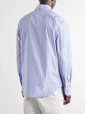 Husbands Striped Supima Cotton-poplin Shirt