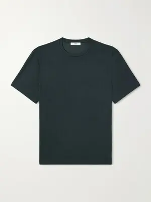 Mr P. Cotton And Lyocell-blend Jersey T-shirt - Green