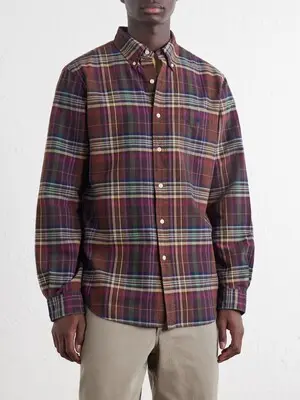 Polo Ralph Lauren Button-down Collar Logo-embroidered Checked Cotton Oxford Shirt - Red