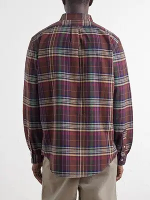 Polo Ralph Lauren Button-down Collar Logo-embroidered Checked Cotton Oxford Shirt - Red