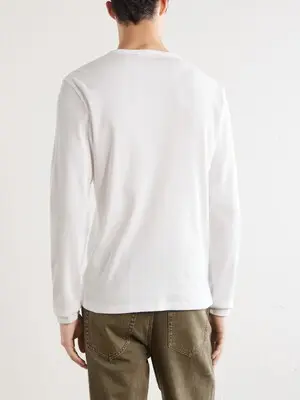 Mr P. Ribbed Organic Cotton Henley T-shirt