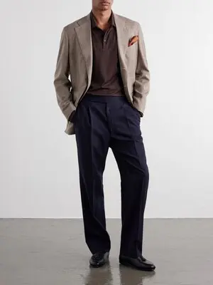 Mr P. Silk And Cotton-blend Polo Shirt