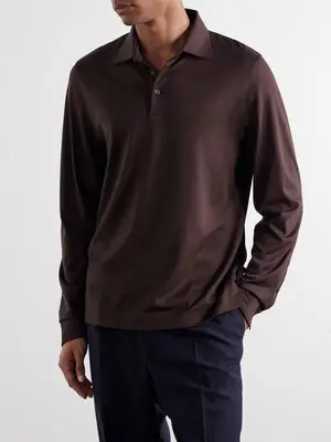 Mr P. Silk And Cotton-blend Polo Shirt