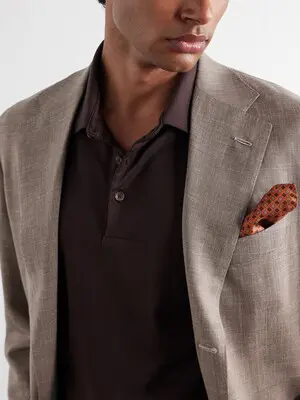 Mr P. Silk And Cotton-blend Polo Shirt